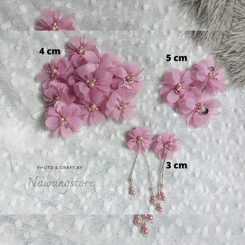 Jual Aplikasi Bunga Dahlia Payet juntai dan bambu /kebaya /gamis /payet ...