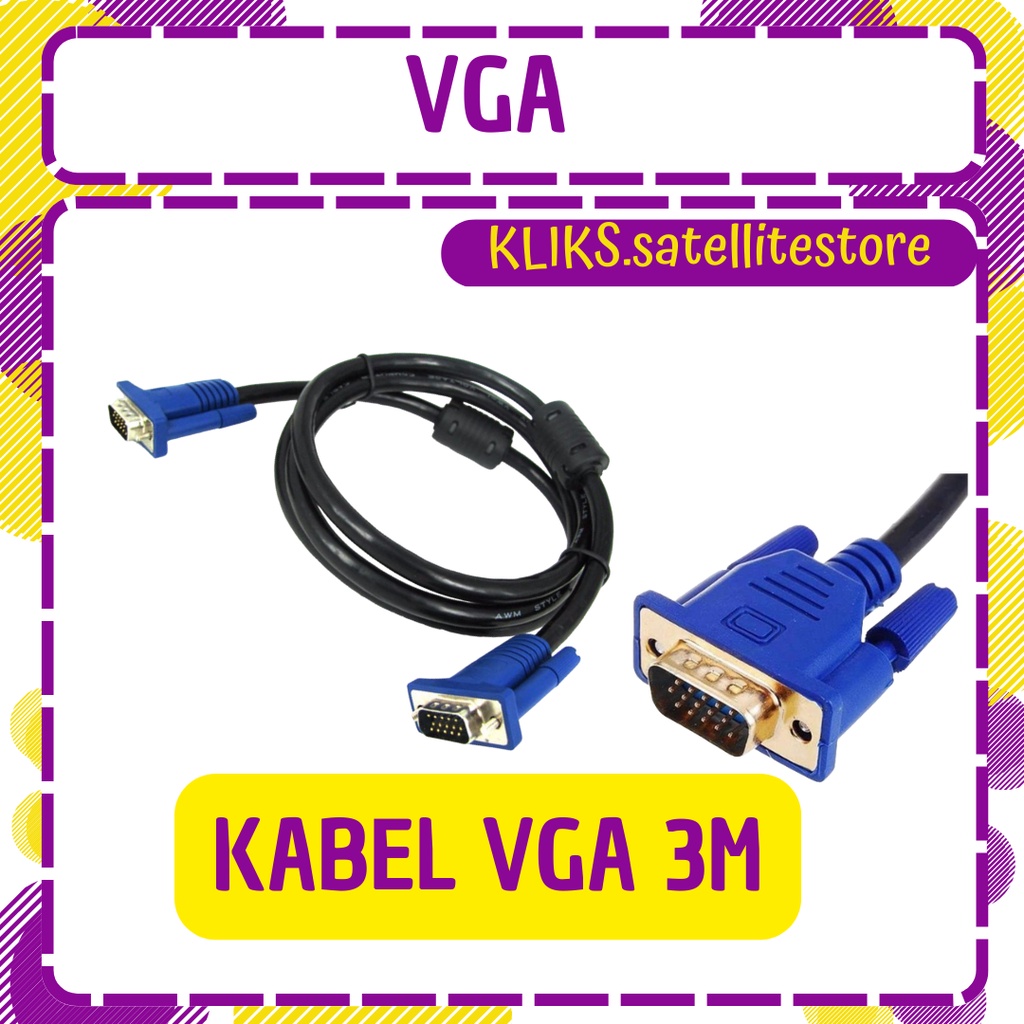 Jual KABEL VGA 3M | Shopee Indonesia