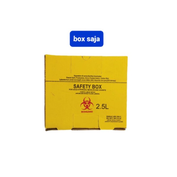 Jual Safety box medis 2.5 liter tempat limbah medis warna kuning box ...
