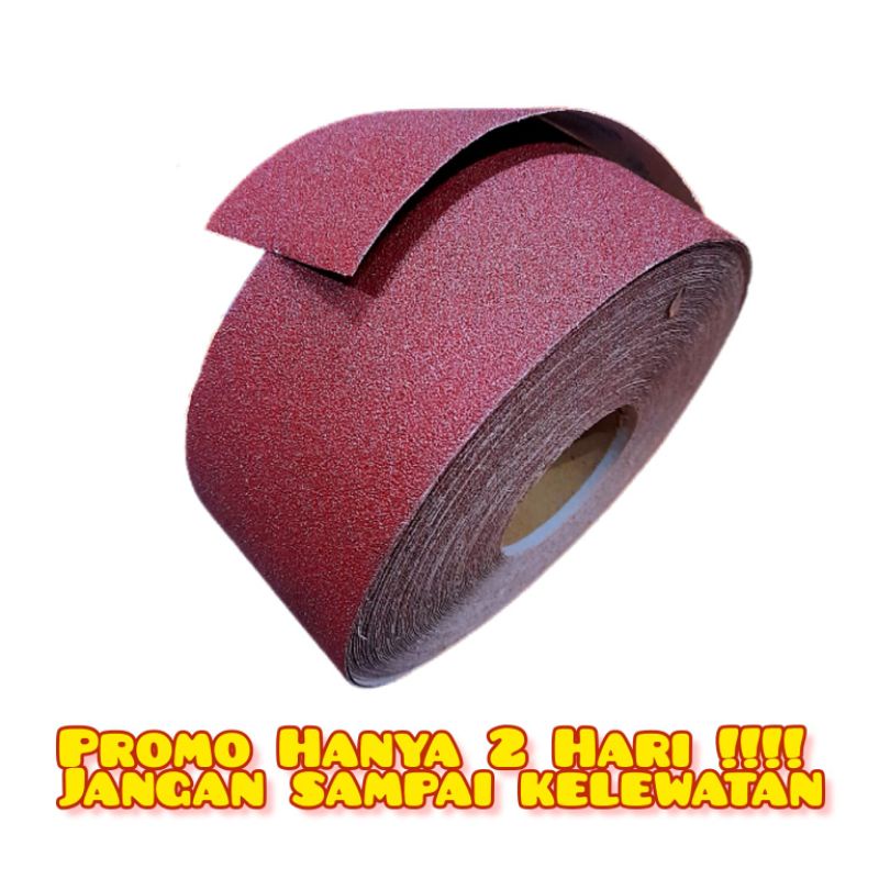 Jual Amplas Kain Roll Merah 4" Penghalus Besi Tembok no 60 harga per ...