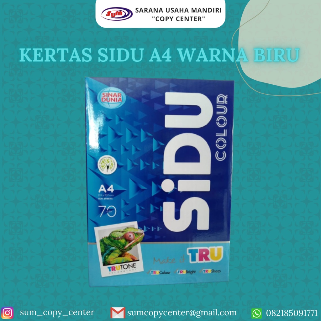 Jual Kertas A4/F4 Warna SIDU (Sinar Dunia) 70 GSM | Shopee Indonesia