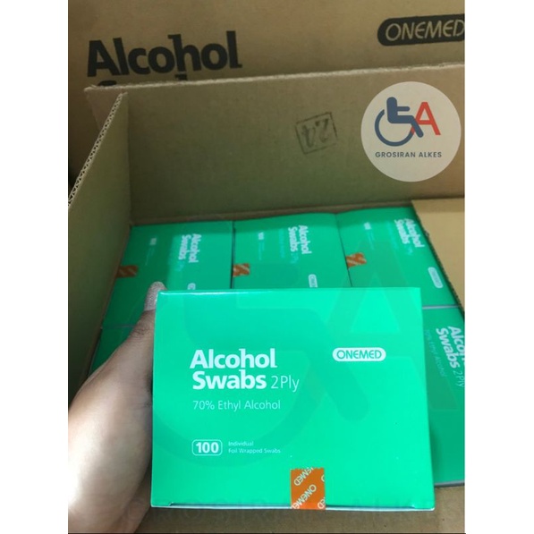 Jual onemed alcohol swabs box isi 100pcs | Shopee Indonesia