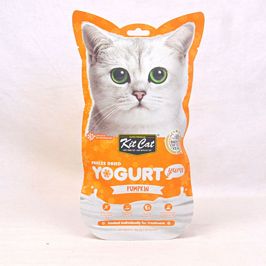 Jual KITCAT Snack Kucing Freeze Dried Yogurt Yums Pumpkin 10g | Shopee ...