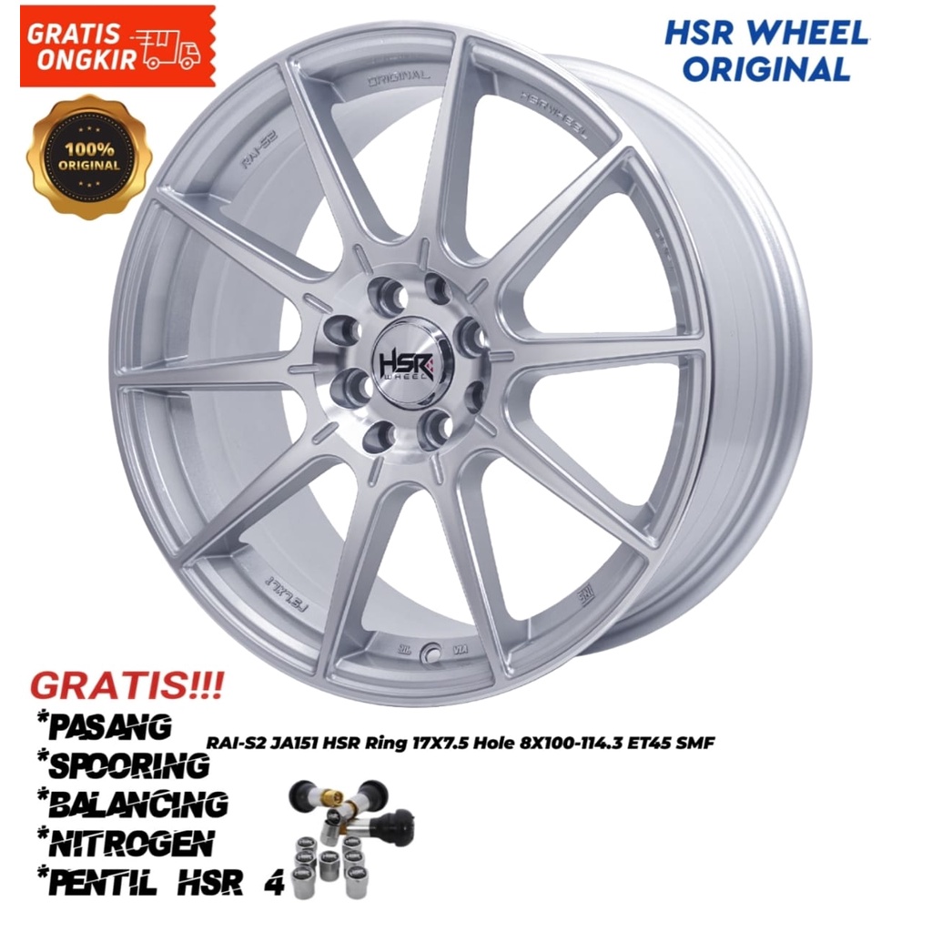 Jual Velg Mobil hsr wheel Jazz New RS, Mobilio, Nova,Veloz HSR RAI-S2 ...