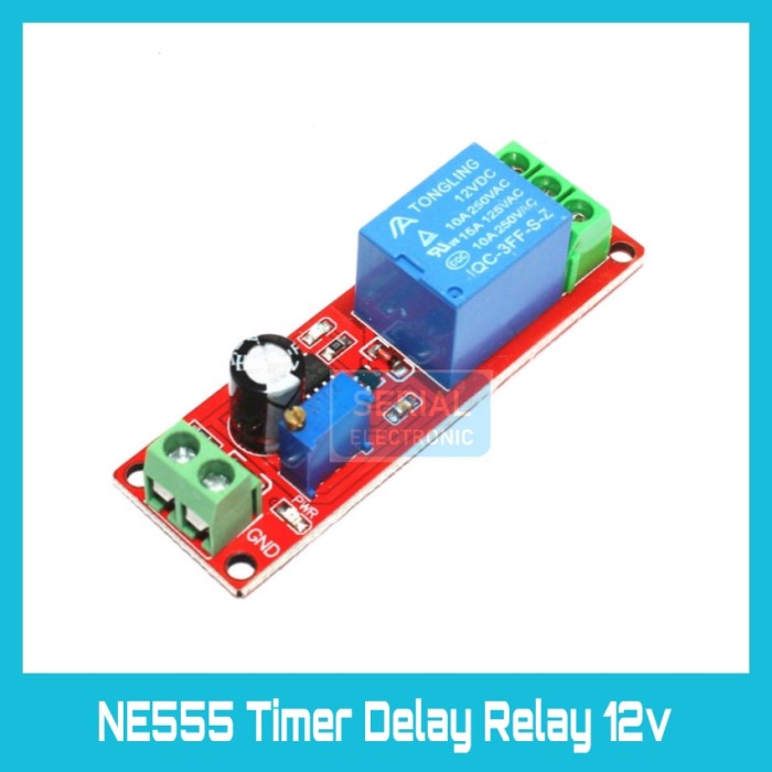 Jual NE555 Delay timer relay time delay switch 12V adjustale Module 0 ...
