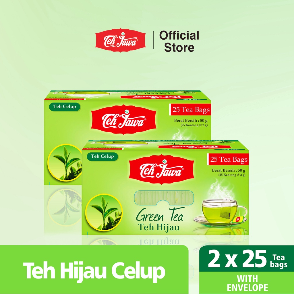 Jual Teh Jawa BKS Twinpack Teh Hijau Celup Amplop isi 25 Teabags ...