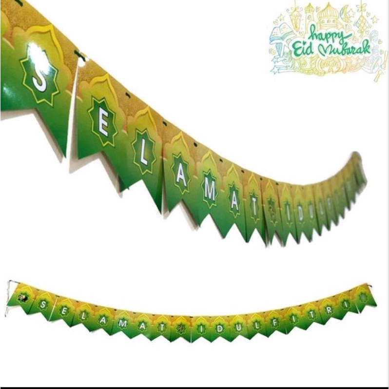 Jual JUMBO BANNER 3,5 METER Hiasan gantung selamat hari raya idul fitri ...