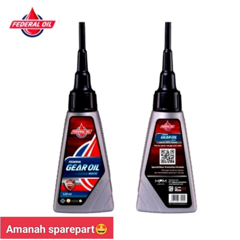 Jual FEDERAL GIR OIL 10W/30 API SJ JASO MB 120ML OLI GARDAN MOTOR ...