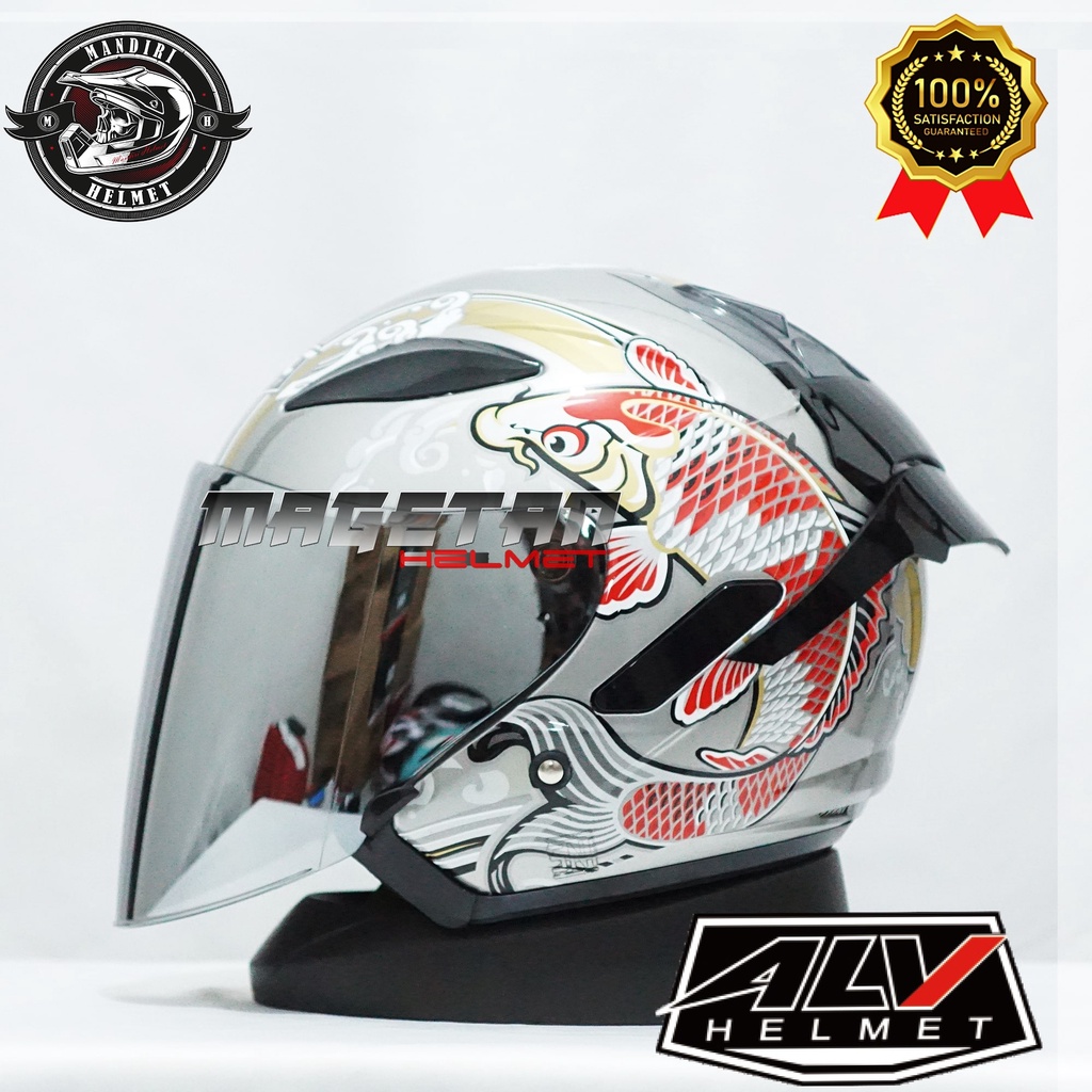 Jual HELM RR15 ZEON HALF FACE DEWASA MOTIF PAKET GANTENG SPOILER ...