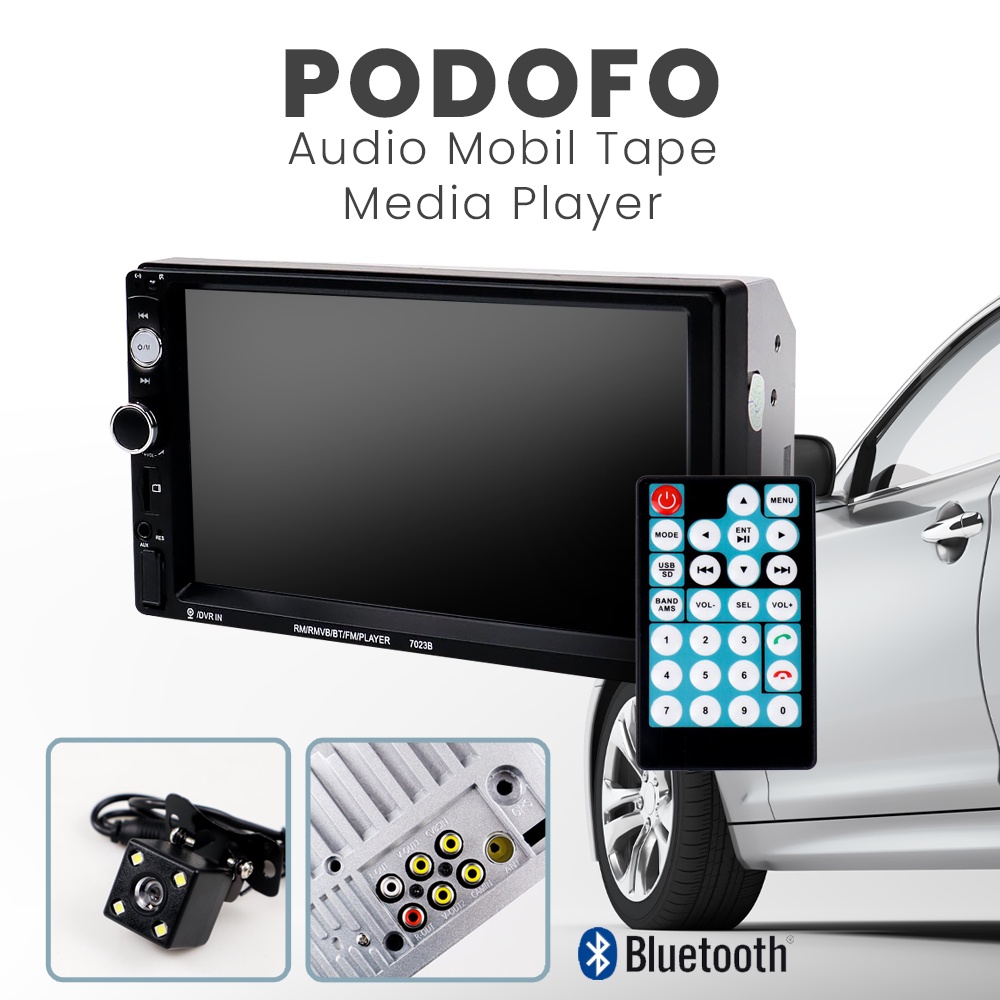 Jual Tape Mobil Double Din MP5 Bluetooth Touch Screen Dengan Kamera ...