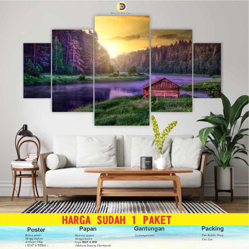 Jual CIMON 1set Poster Kayu Aestetik Nature Pajangan Hiasan Dinding ...