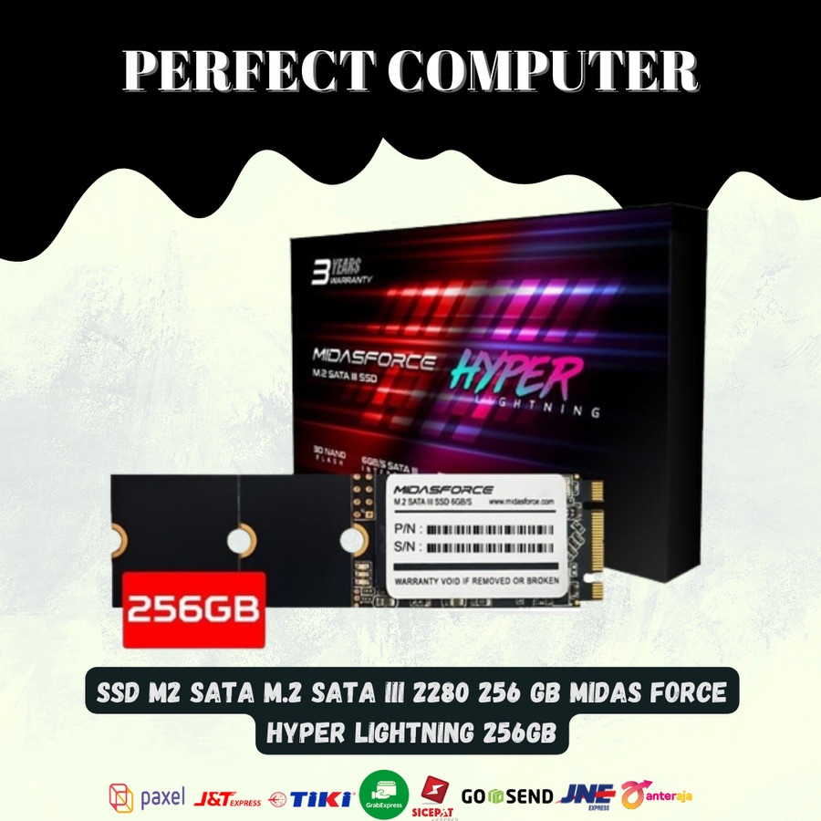 Jual SSD M.2 SATA 256GB MidasForce Hyperlightning Series | Shopee Indonesia