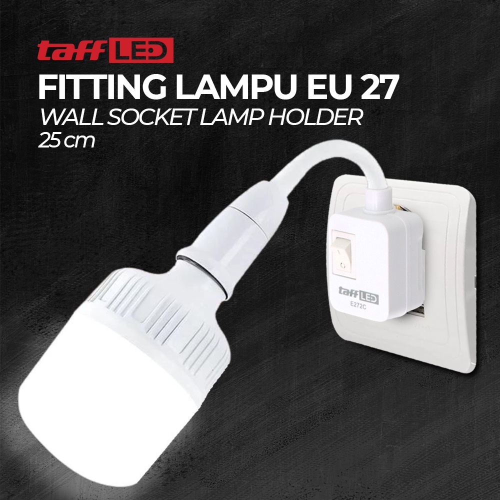 Jual TaffLED Fitting Lampu EU E27 Wall Socket Lamp Holder 25cm - E272C ...