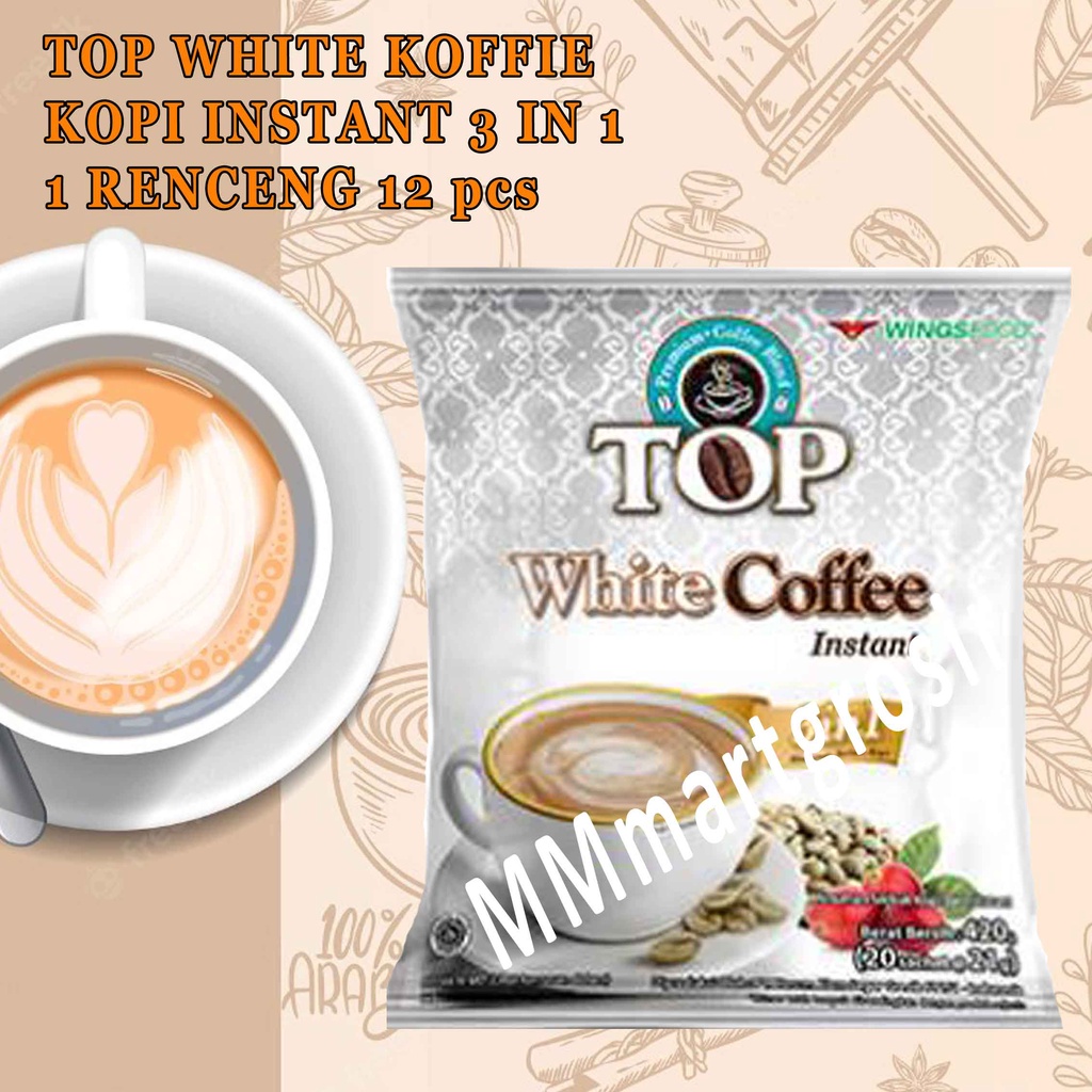 Jual Top White Coffee/ Kopi Instant 3 in 1/ Kopi 1 Renceng Isi 12pcs ...