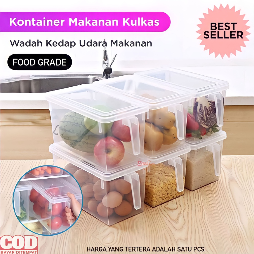 Jual ( BISA COD ) PROMO KOTAK KONTAINER KULKAS MAKANAN 5L / KITCHEN ...