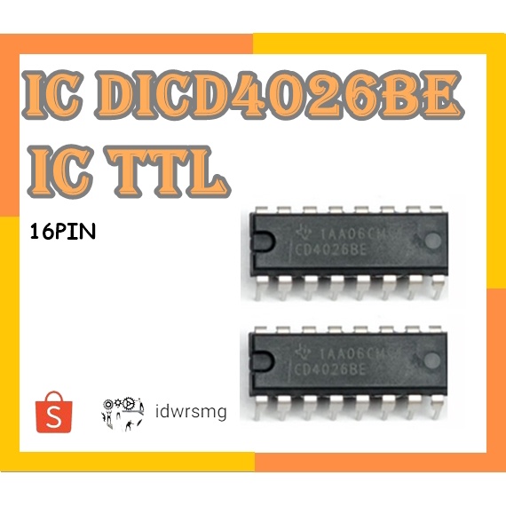 Jual IC DICD4026BE CD4026 CD-4026 Decade Counters/Dividers 7-segment output | Shopee Indonesia