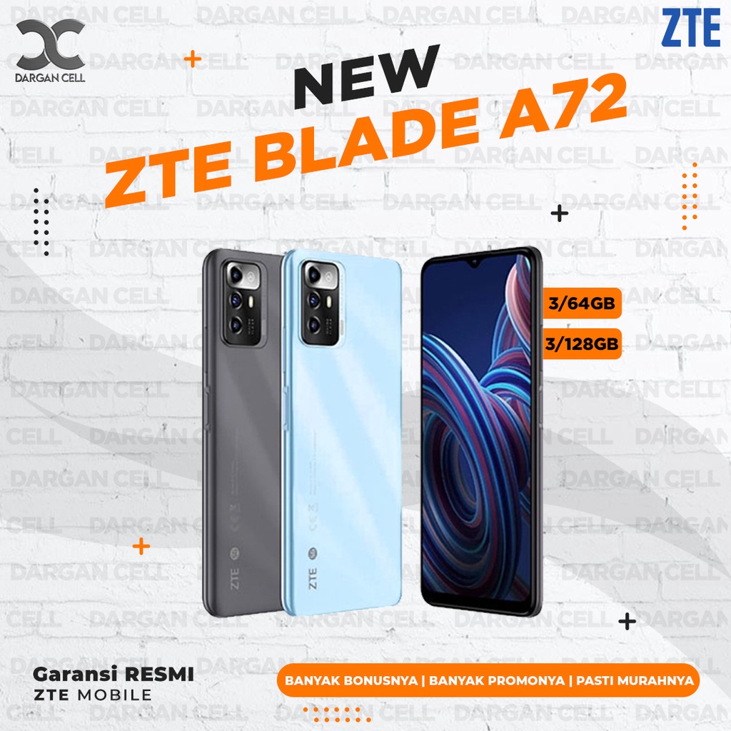Jual ZTE BLADE A72 3/64GB 3/128GB GARANSI RESMI ZTE 1 TAHUN | Shopee ...