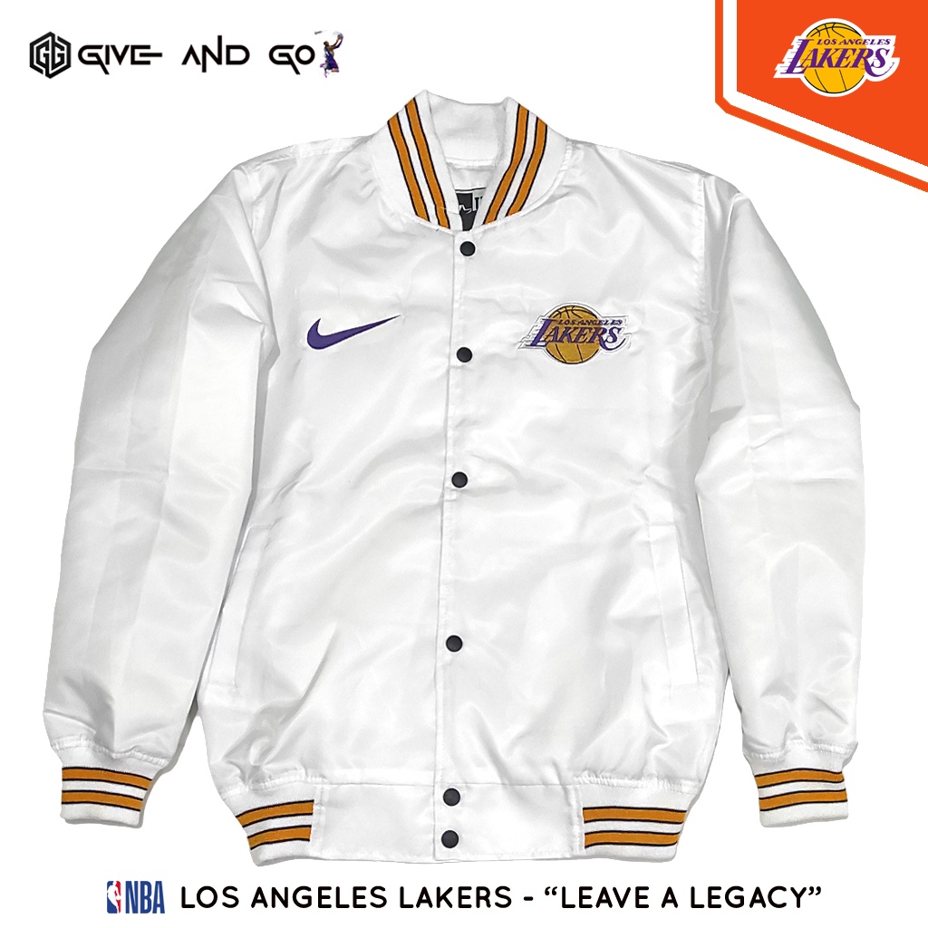 Jual JUMPSHOT Bomber Jaket Varsity Lakers NBA Basketball Series Full ...