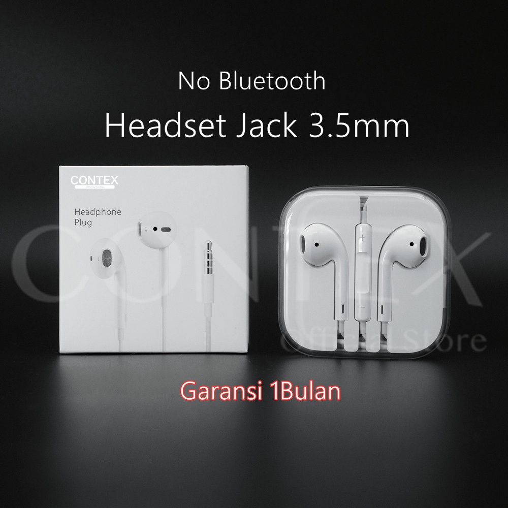 Jual CONTEX - HEADSET JACK 3.55MM / HANDSFREE / EARPHONE / EARPHONES ...