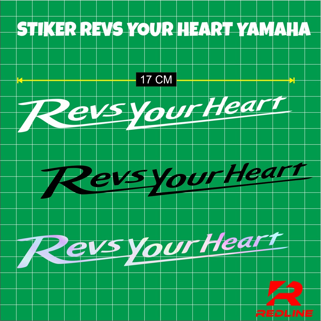 Jual STIKER REVS YOUR HEART YAMAHA BAHAN CUTTING | Shopee Indonesia