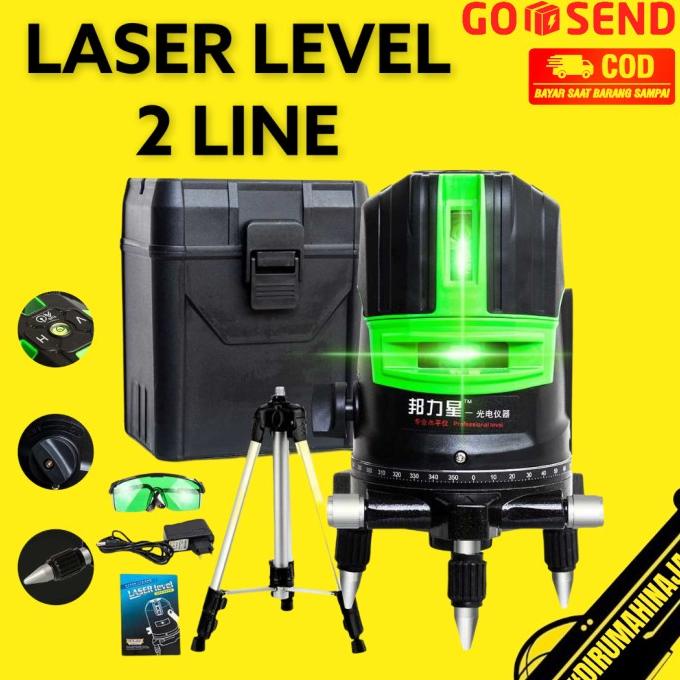 Jual Alat leveling laser Levels 2 garis warna hijau LASER LEVEL 2 Line ...