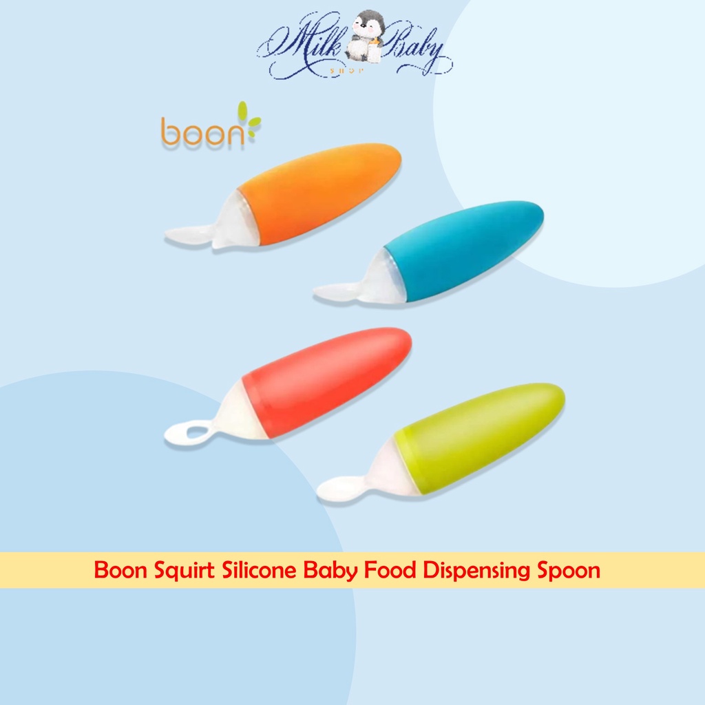 Jual Boon Squirt Silicone Baby Food Dispensing Spoon | Shopee Indonesia
