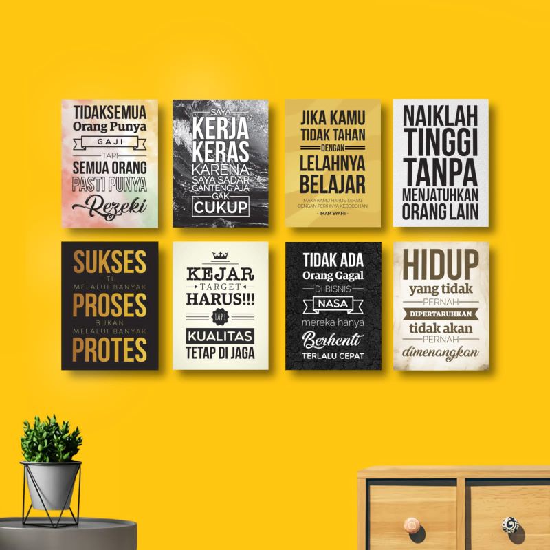 Jual Hiasan Dinding Motivasi Pajangan Rumah Quotes Kehidupan Dekorasi ...