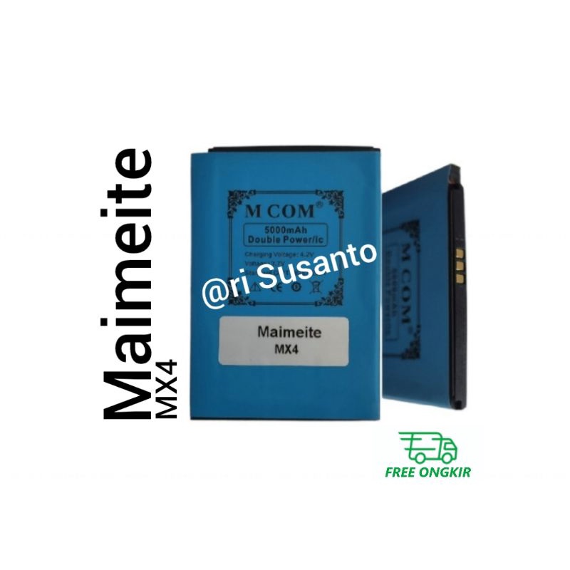 Jual Baterai MCOM for Maimeite MX4 Double Power 5000mAh batere batre batrai battery | Shopee ...