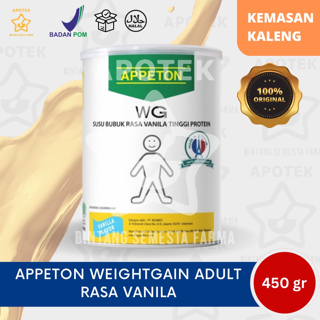 Jual Appeton Weight Gain Adult 450 gr Rasa Vanila dan Cokelat | Shopee ...