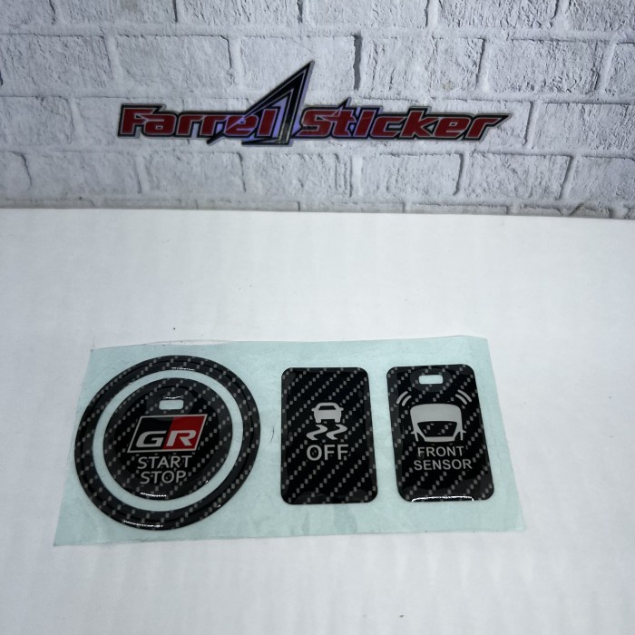 Jual stiker Emblem sticker TOMBOL START STOP ENGINE BUTTON TOYOTA GR ...