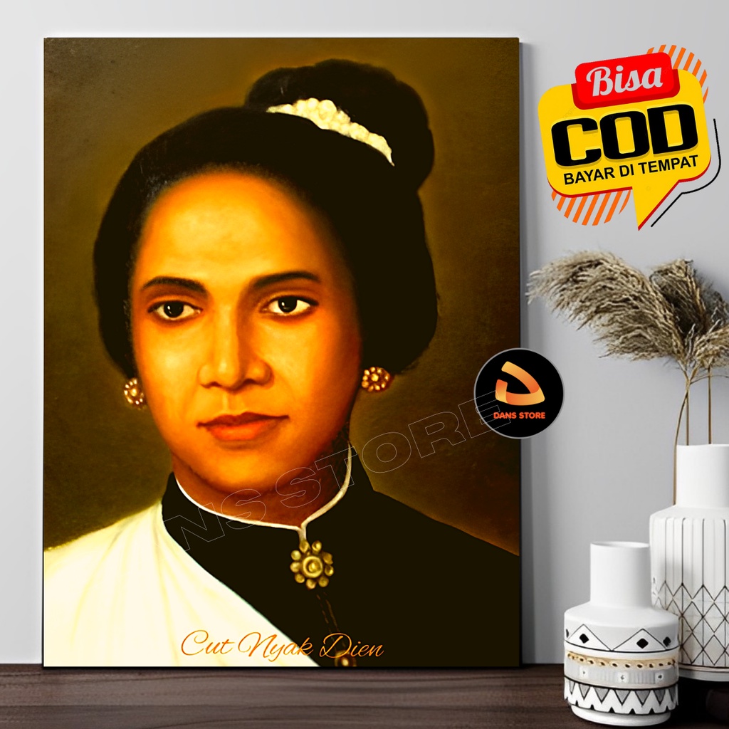 Jual Poster Lukisan Cut Mutia Pahlawan Nasional Hiasan Dinding Papan ...