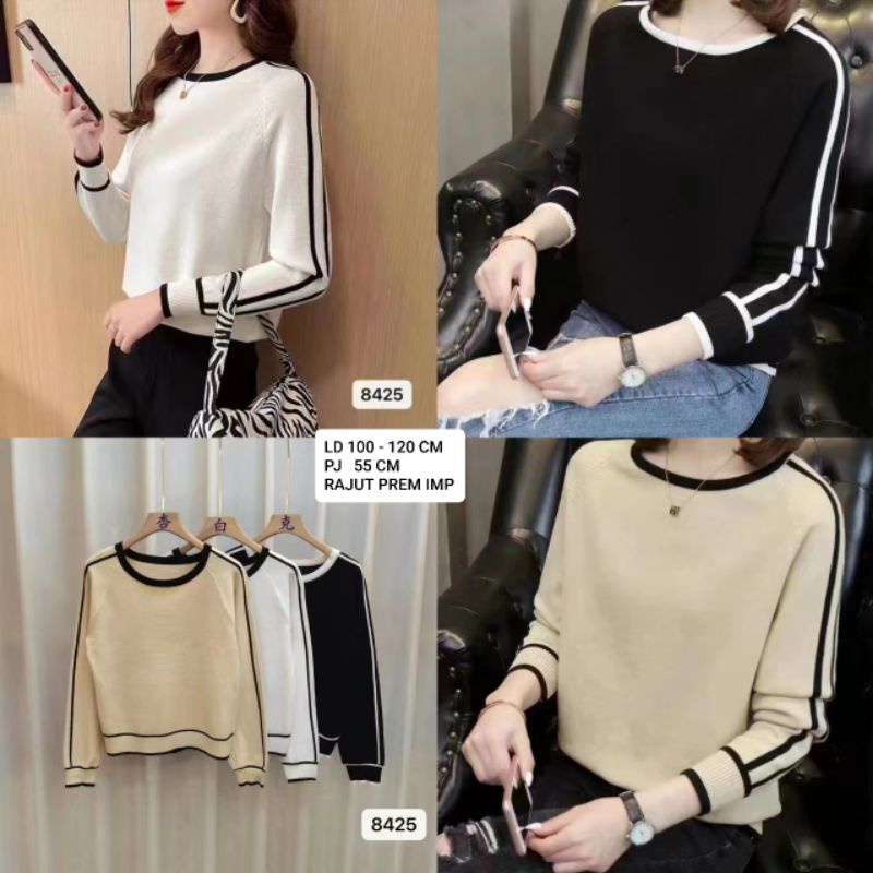 Jual ATASAN RAJUT CASUAL 8425 IMPORT | Shopee Indonesia