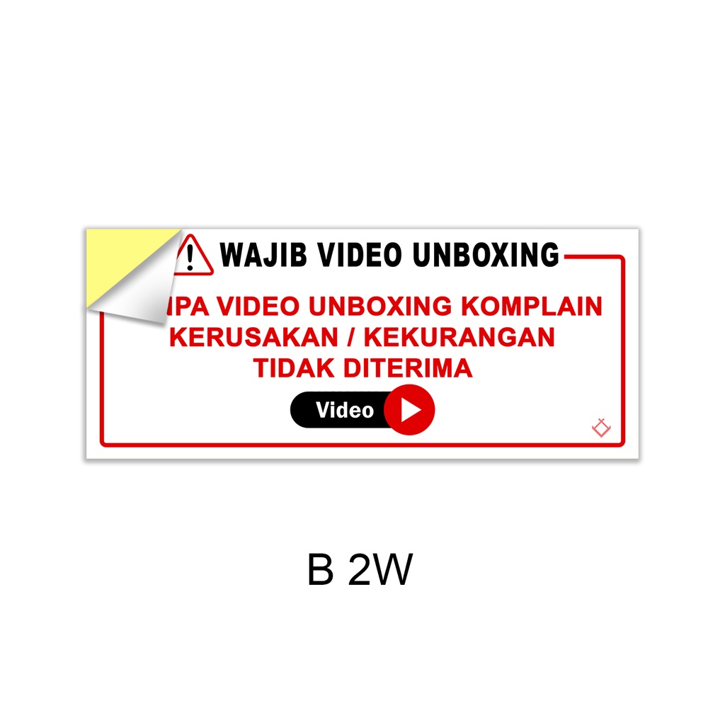 Jual Sticker Video Unboxing per Pack / Sticker Fragile Pecah Belah ...