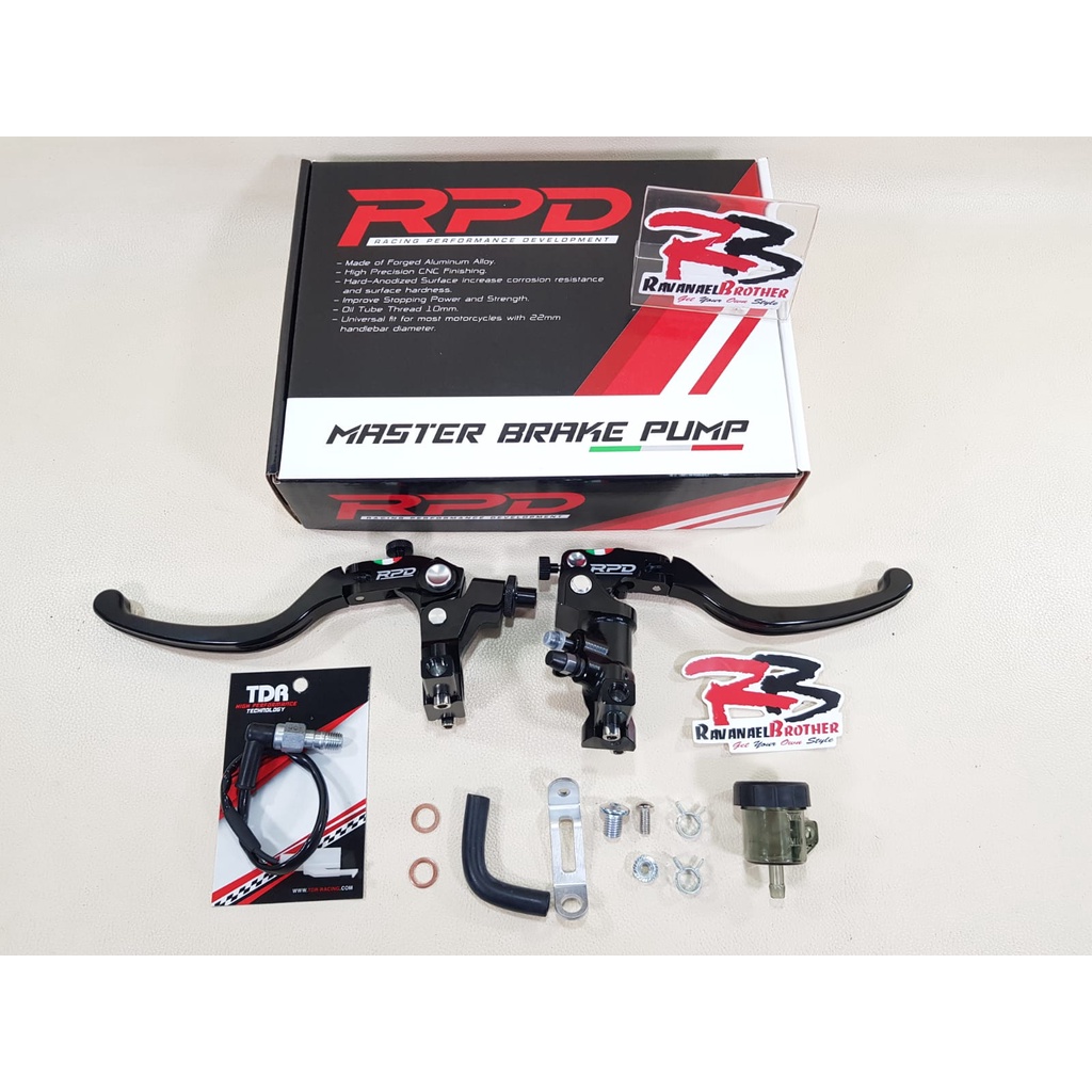 Jual Master Rem Atas Set Kanan Kiri Kopling RPD 17 mm Hitam + Switch ...