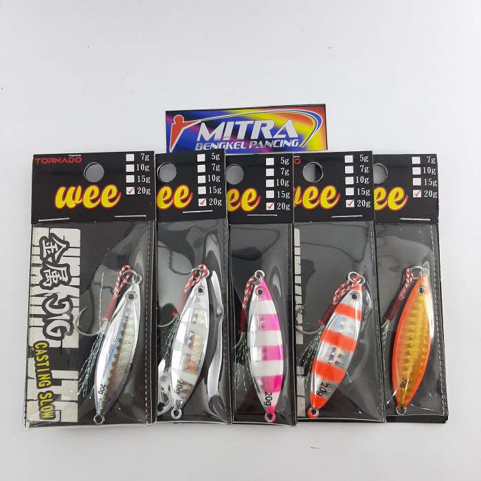 Jual Produk Terbaru Metal Jig Micro Tornado Wee 20 G Cast Jig Slow Jig ...