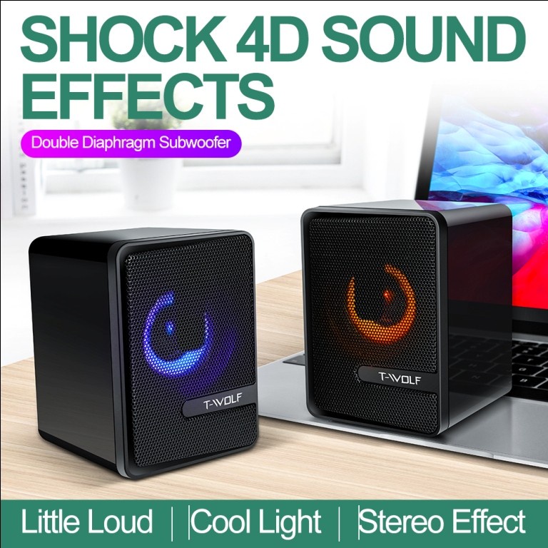 Jual SPEAKER GAMING T-WOLF S3 RGB SUARA BAGUS TWOLF SPEAKER LED ...