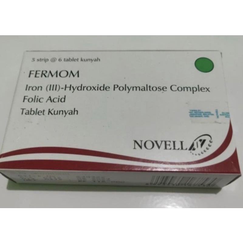 Jual FERMOM penambah zat besi(rasa coklat) isi 30 tablet | Shopee Indonesia