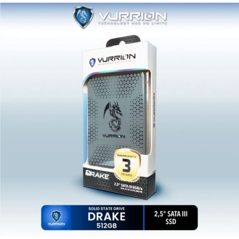 Jual SSD VURRION DRAKE 256GB SATA III 550Mbps ORIGINAL | Shopee Indonesia