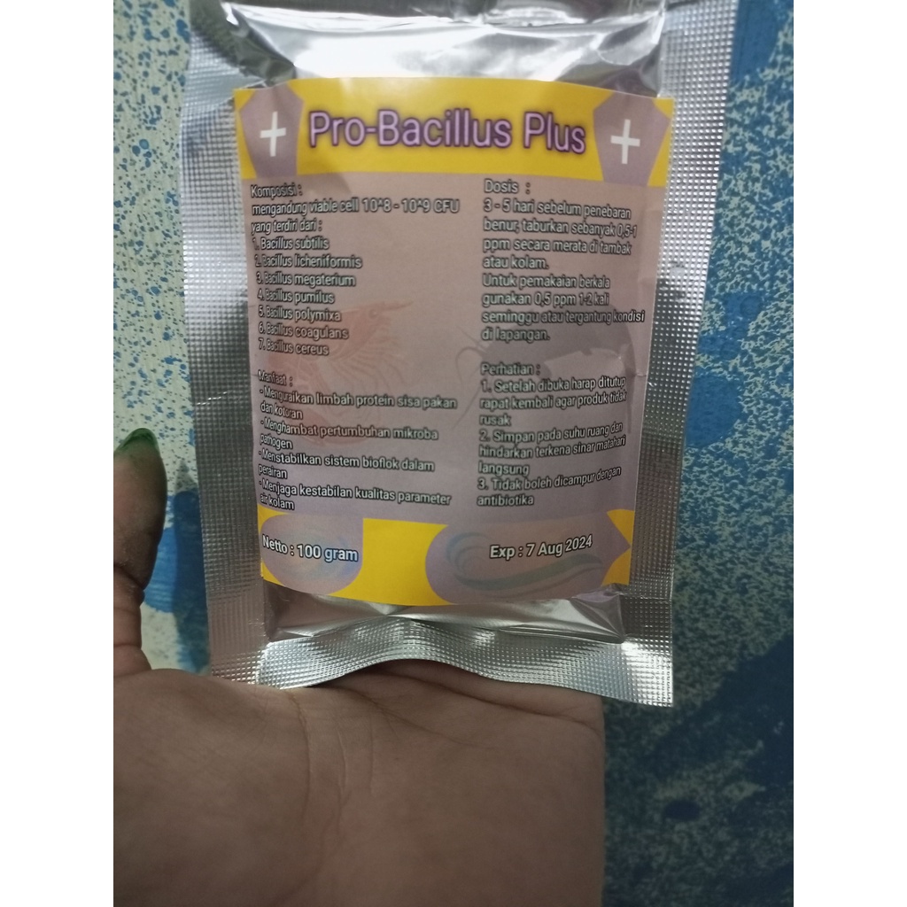 Jual Probiotik bacillus plus 100 gram / bacillus / probiotik bioflok ...