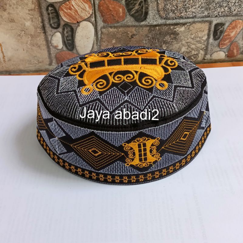 Jual songkok peci kopiah TEROMPAH Nabi Muhammad Saw HITAM PUTIH Peci ...