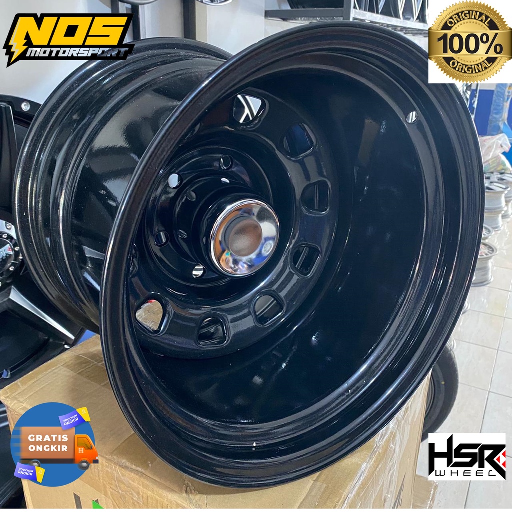 Jual Velg kaleng mokupo hsr ring 15 lebar 12 lubang baut pcd 6x139,7 warna hitam | Shopee Indonesia