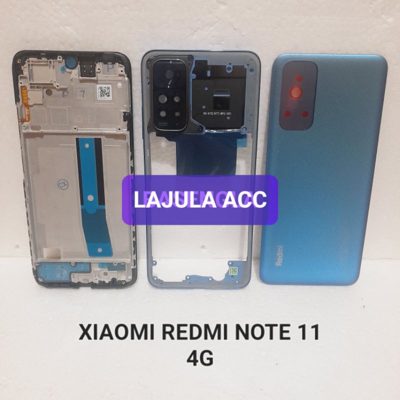 Jual kesing housing casing full set xioami redmi note 11 4g / note 11s frame + bezel + backdoor ...