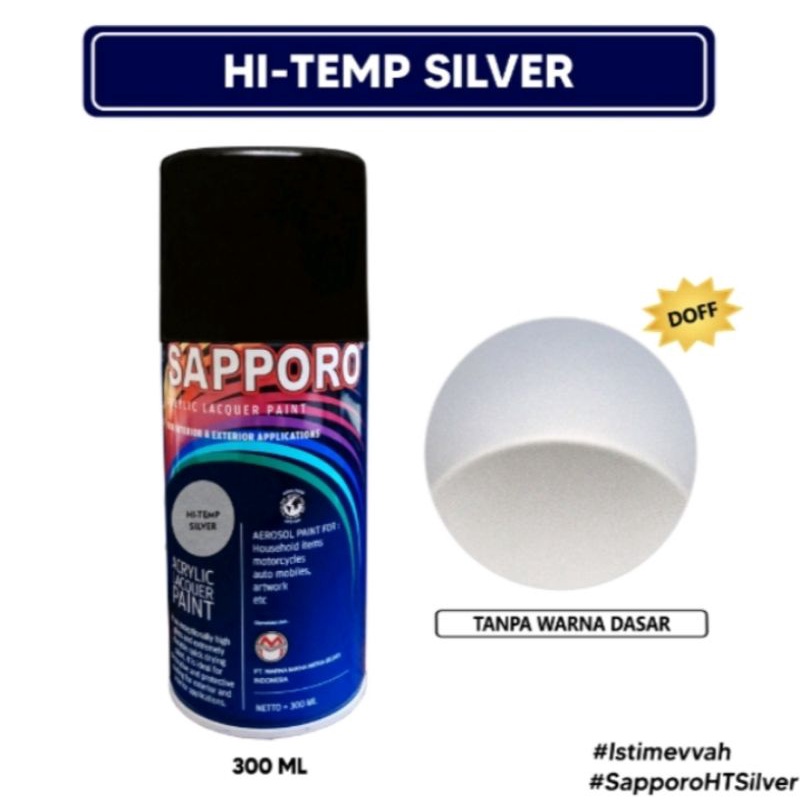 Jual Saporo SAPPORO HI-TEMP SILVER 300ml HT Silver Cat Semprot Spray ...