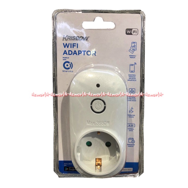 Jual Krisbow Wifi Adaptor Socket Electrik Saklar Colokan Listrik Dengan ...