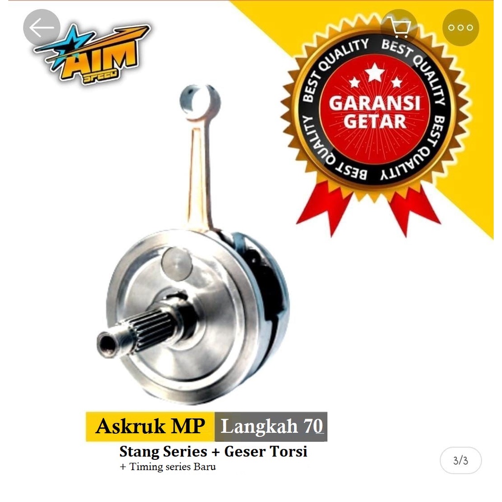 Jual Askruk MP L70 stang Series + Geser Torsi Kruk As Megapro Bandul ...