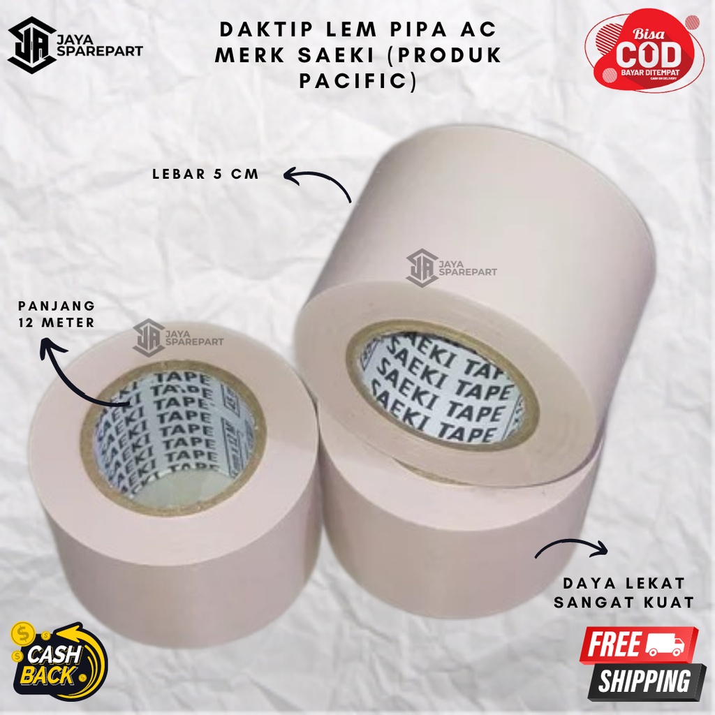Jual DAKTIP LEM AC - DUCT TAPE - LAKBAN PIPA AC - PEMBUNGKUS PIPA AC ...