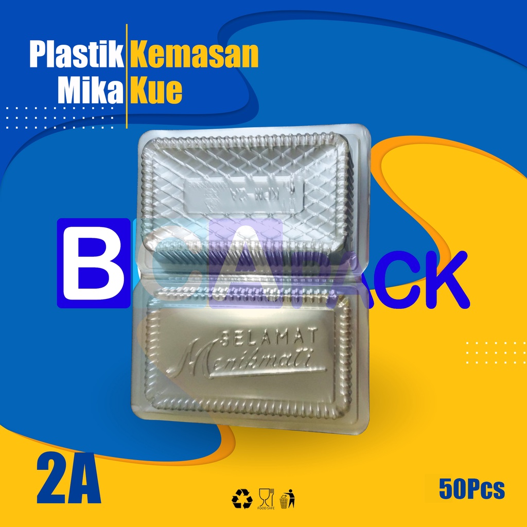 Jual PLASTIK MIKA 2A KEMASAN KUE DAN MAKANAN UKURAN 2A - ISI 50 PCS ...