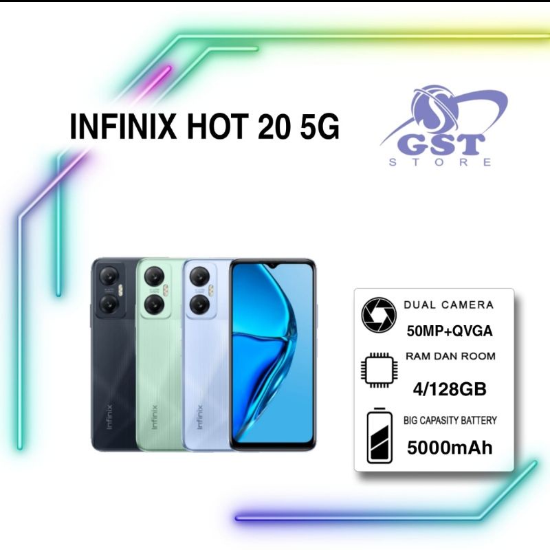 Jual HP INFINIX HOT 20 5G Ram 4+3gb internal 128gb BERGARANSI RESMI 1 ...