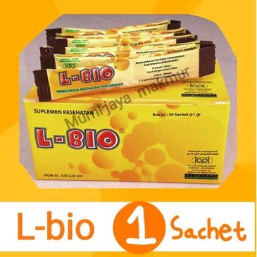 Jual LBIO SACHET L-BIO SACHET PROBIOTIK UNTUK PENCERNAAN, min order 4 ...