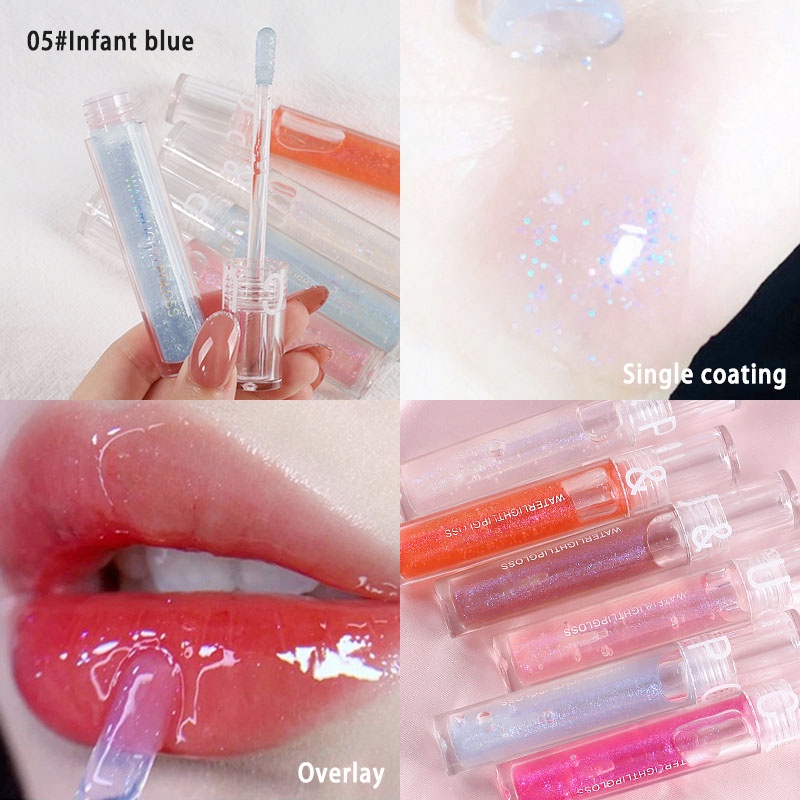 Jual 【COD】Lip Gloss Transparant Glasting LipGloss 5 Warna Glossy Lip ...